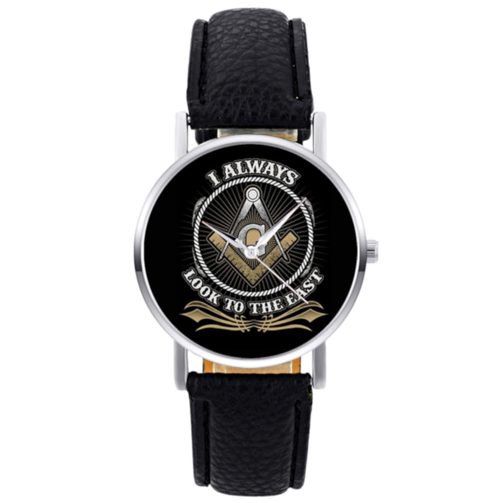 Masonic Mason Star Always Look to the East Wrist Watch-15 - Walmart.com