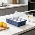 Large Silicone Ice Trays for Whiskey Cocktails Stackable Slow-Melting ...