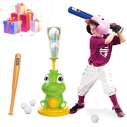 beefunni Kids T-Ball Set, Adjustable Height Tee, Bat and 6 Balls for ...