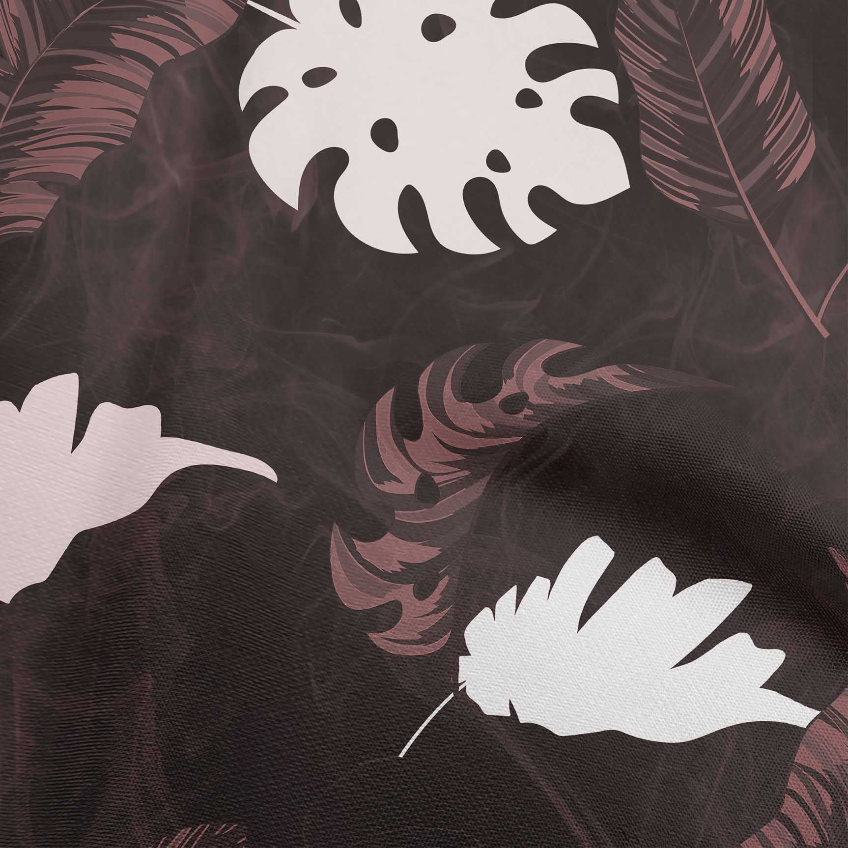 oneOone Silk Tabby Brown Fabric Ocean Underwater Life Sewing Material ...