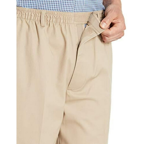 Full Elastic Waist Pants with HOOK-and LOOP Waistband Fly - Walmart.com