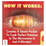 As Seen on TV Potato Express Microwave Potato Cooker, Cooks 4 Potatoes ...