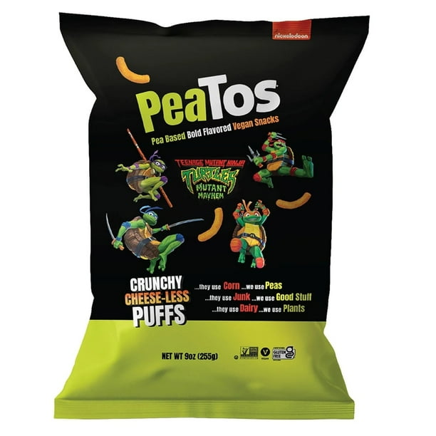PeaTos Teenage Mutant Ninja Turtles Cheese-Less Puffs (9 Ounce ...