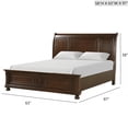Queen Size Sleigh Bed Frame with Storage Drawers, No Box Spring Needed ...
