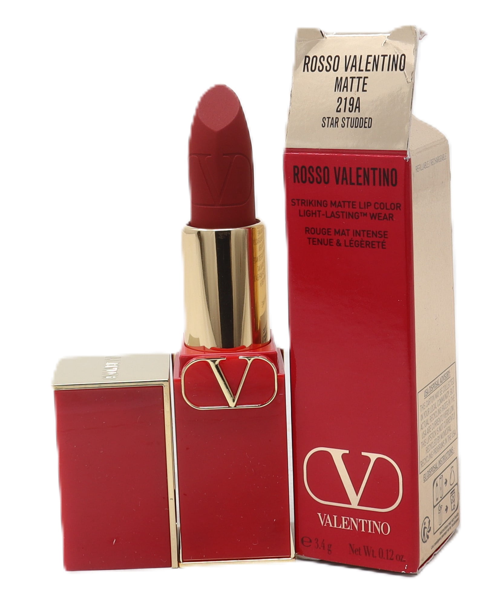 Valentino Rosso Valentino Lip Colour 0.12oz 219A Star Studded (Matte ...