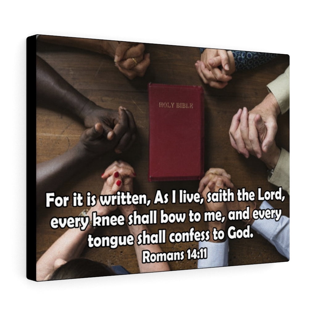 Scripture Walls Confess to God Romans 14:11 Christian Home Decor Bible ...