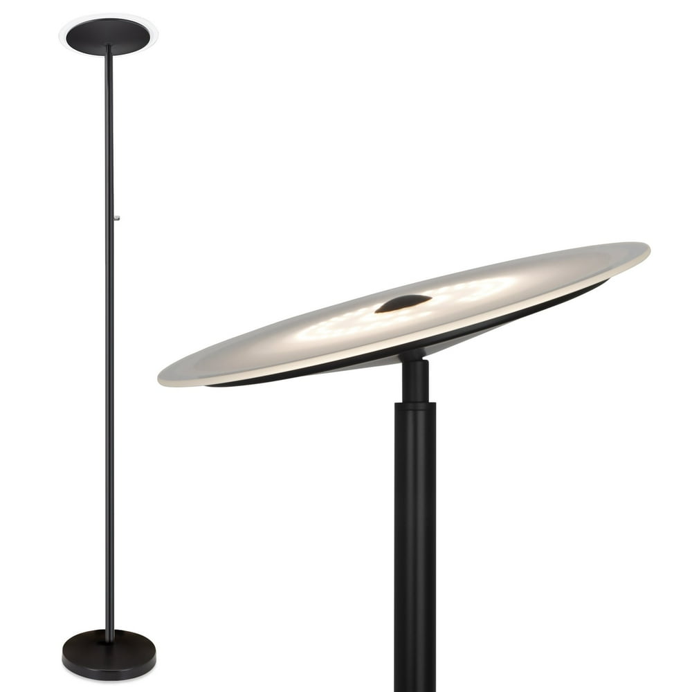 Kira Home Horizon 70" LED Torchiere Floor Lamp (36W, 250W eq.), Glass ...