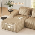 146" Modern U-Shaped Modular Sectional Sofa for Living Room,Flannelette ...