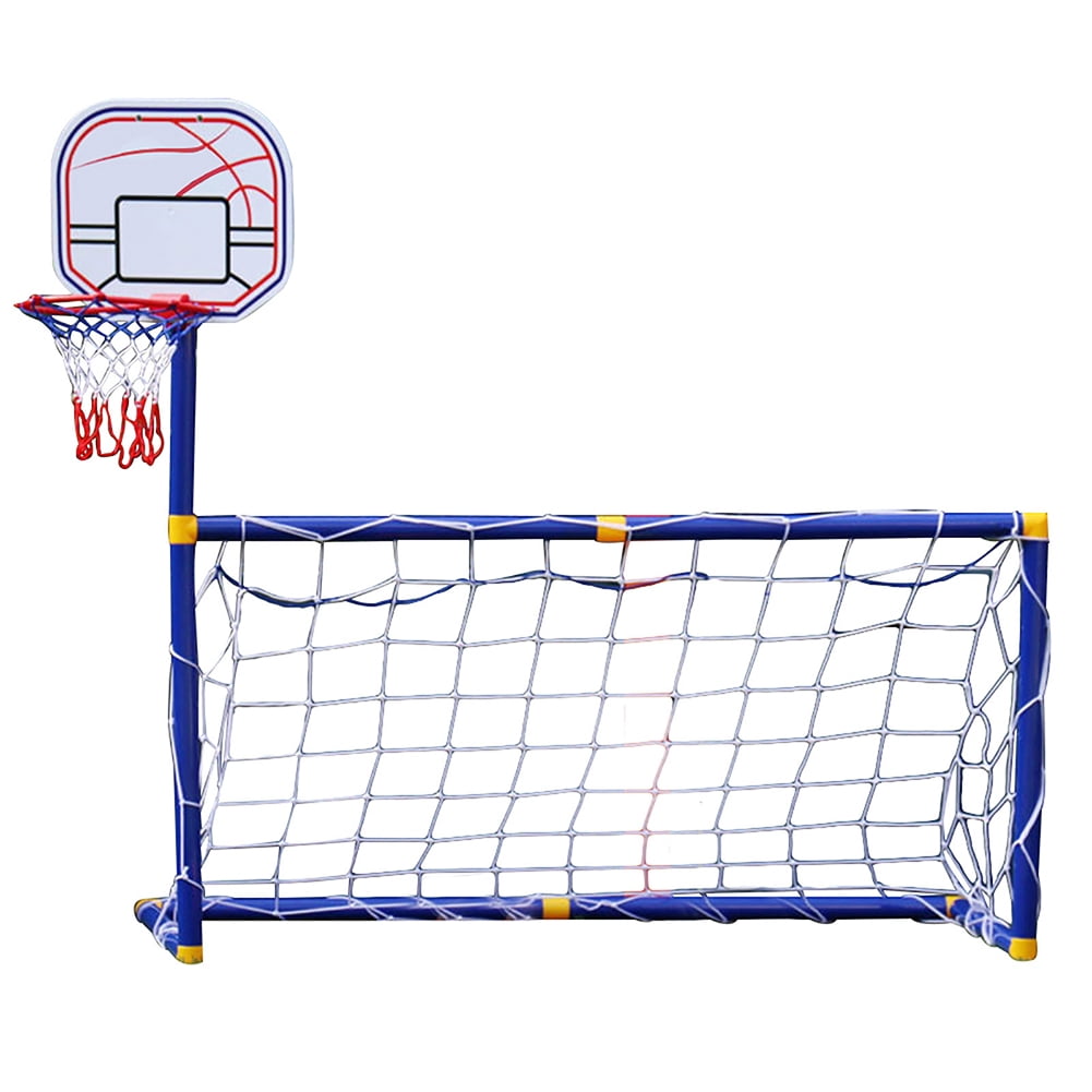 UDIYO Kids Outdoor Sport Mini Basketball Stand Football Soccer Goal ...