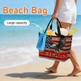 Anniversary USA Flag Beach Bag for Women, Large Breathable Mesh Beach ...