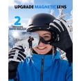 Ski Goggles, Snowboard Goggles with UV400 Anti-Fog Detachable Magnet ...