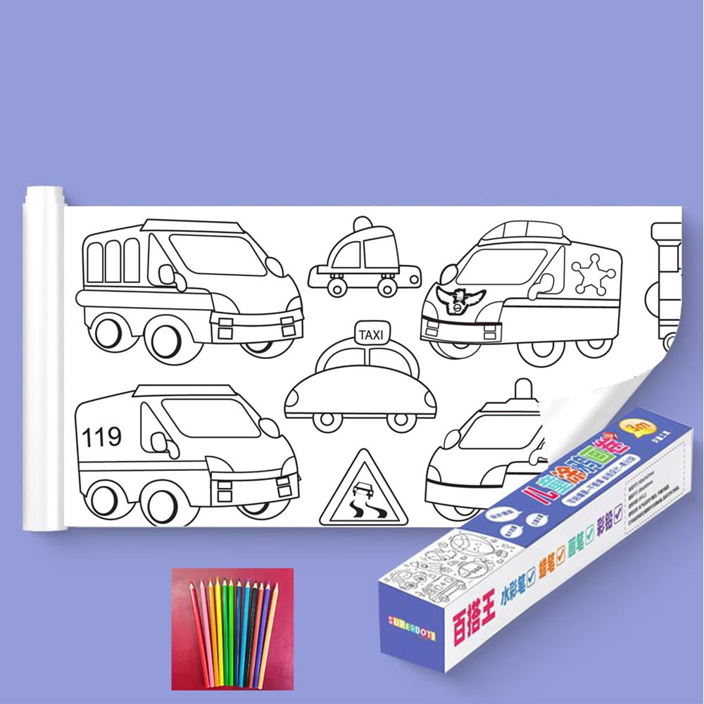 DIY Children's Drawing Roll, Coloring Paper Roll for Kids Creative ...