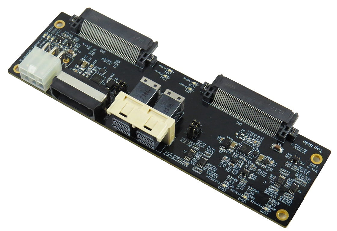 SFF-8673 1x2, 4X to U.2 Dual Port AIC Adapter Card - Walmart.com