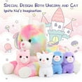 "MaoGoLan Large 24"" Cute Soft Plush Kids Caticorn with 4 Kittens Stuffed Animal Toy" - Walmart.com