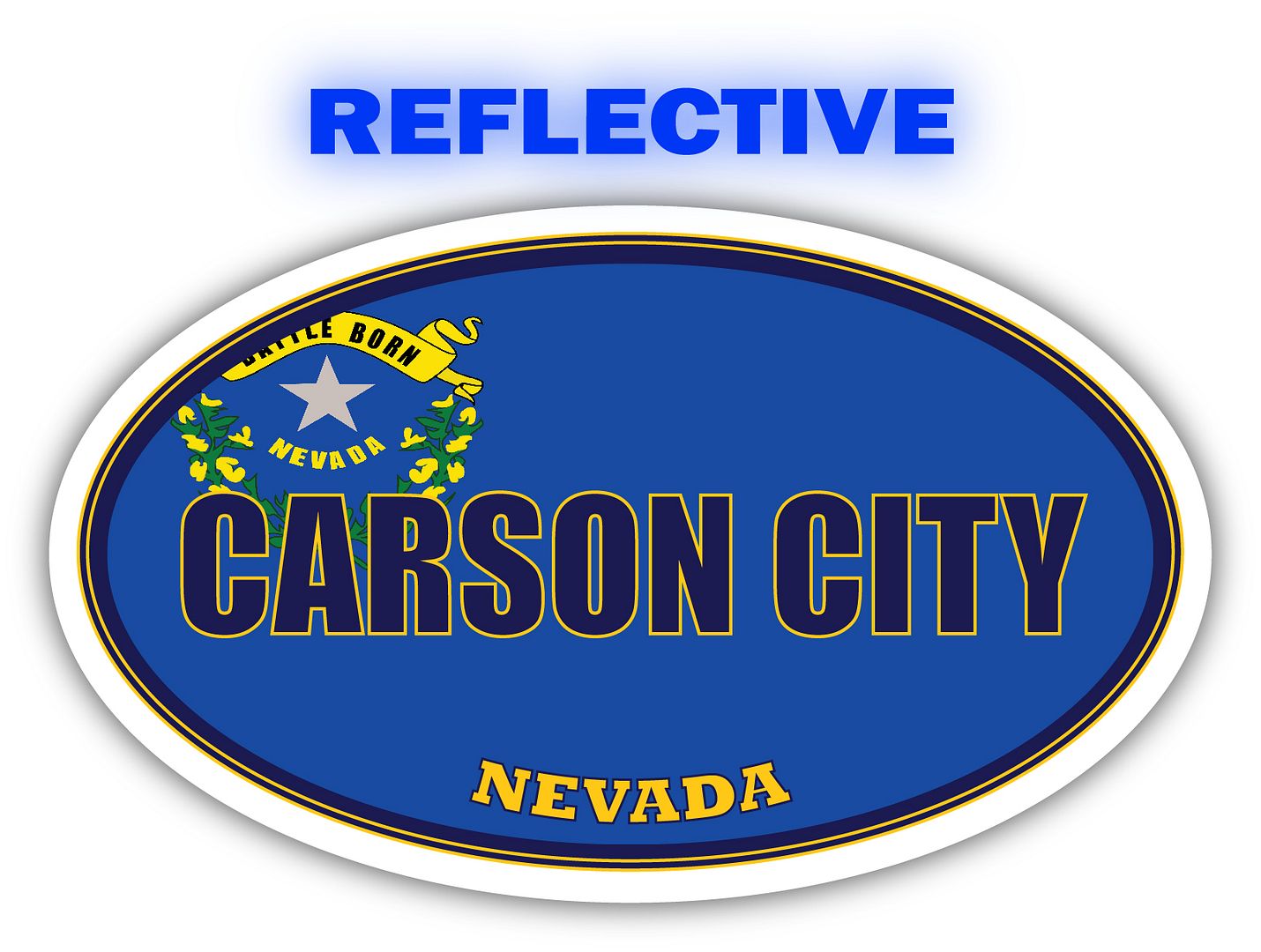 Carson City City Nevada State Flag | NV Flag Carson City County Oval ...