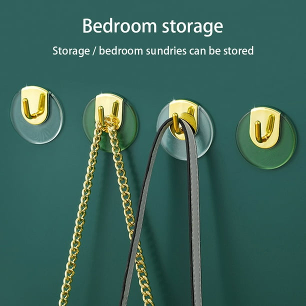 4 Pieces Multi-Purpose Hook Self Adhesive Wall Hanger Bath Ball Rack ...