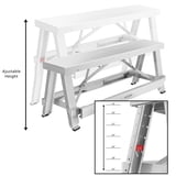 gyptool adjustable height drywall taping & finishing walk-up bench: 18 ...