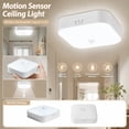 2PCS Rechargeable Ceiling Light, Motion Sensor Ceiling Light, 3 Color ...