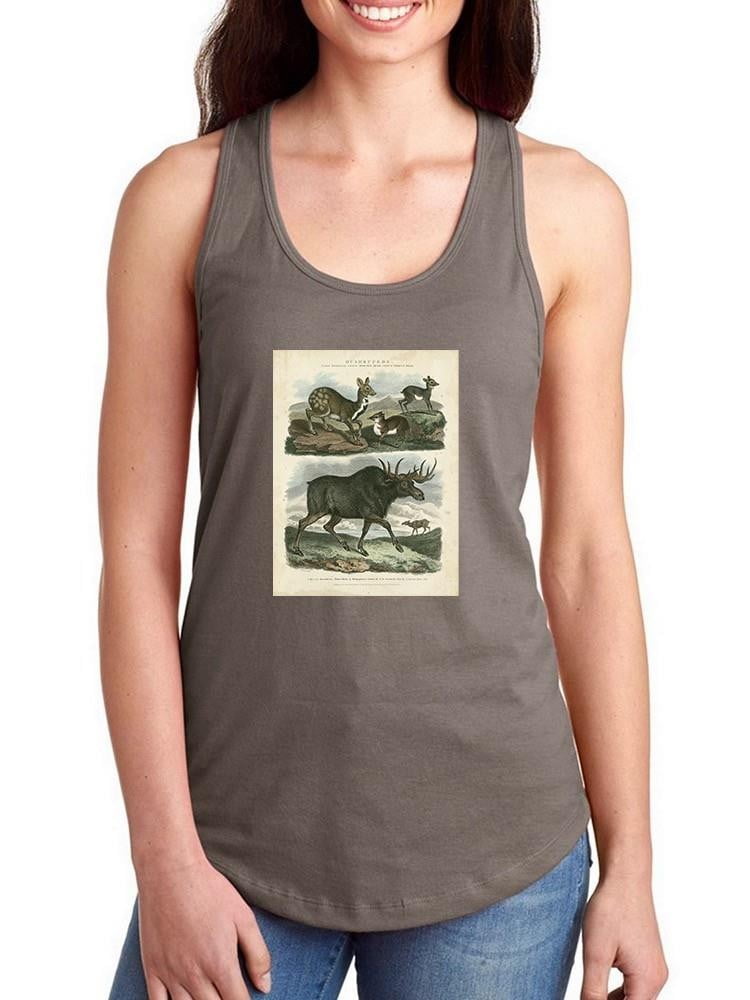 Deer And Moose Racerback Tank Women -Sydenham Edwards Designs, Female ...