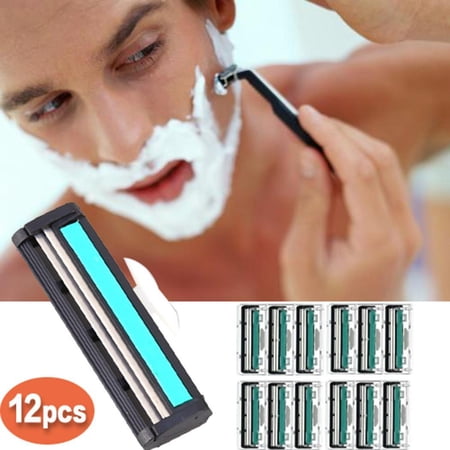 12Pcs Men Shaving Blades Knives Blade Face Care Tools Caroj | Walmart ...