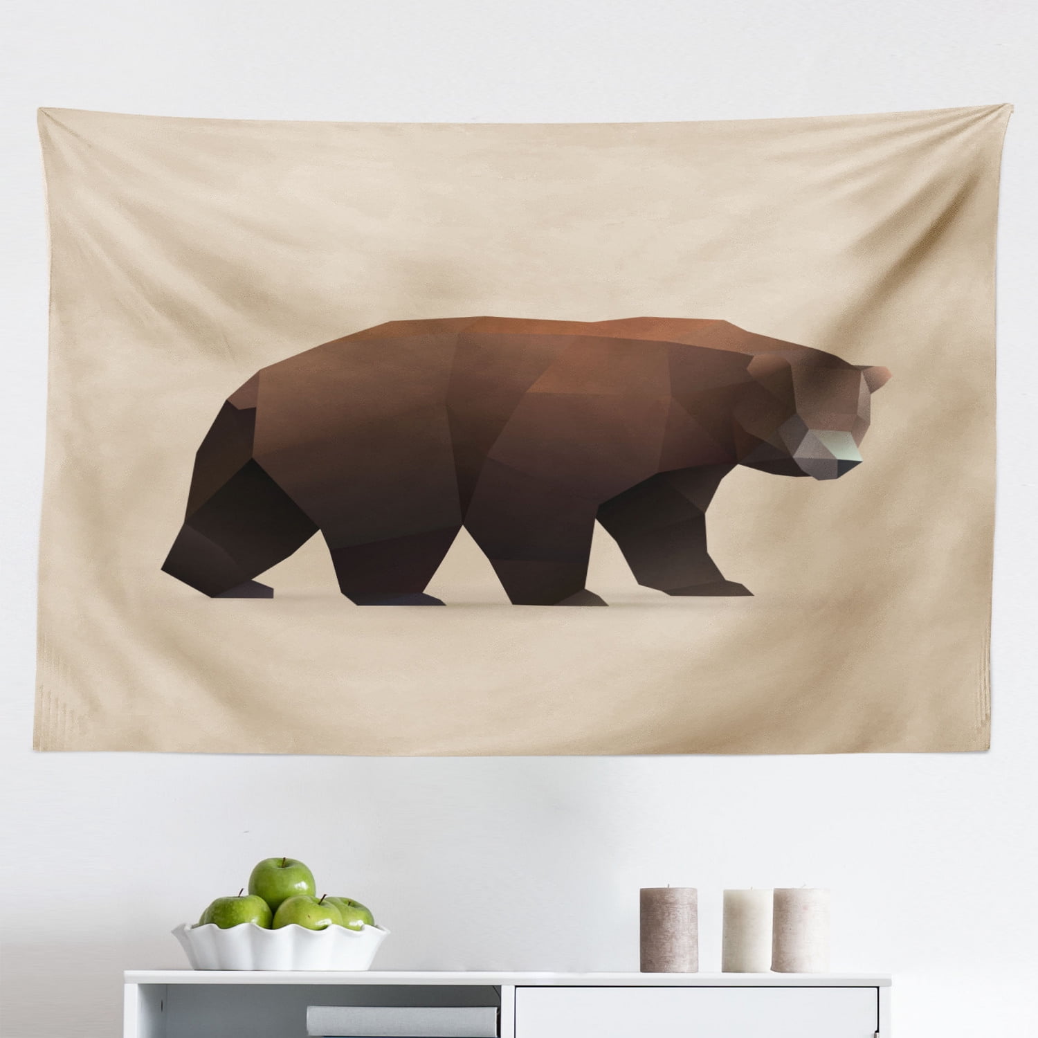 Polygons Tapestry, Continuous Pattern of Crystal Look Apples Print ...