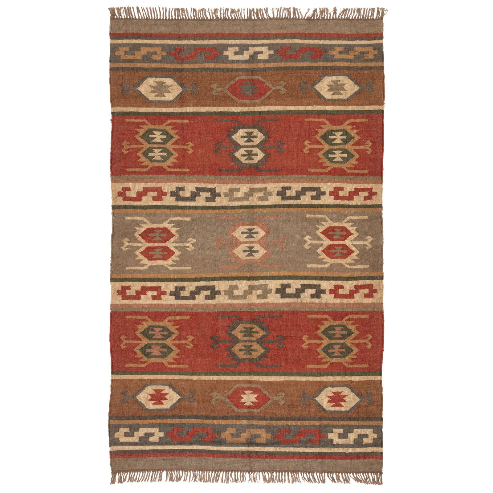 Jaipur Bedouin Thebes Flat Weave Deep Rust Hemp/Jute Handmade Rug ...