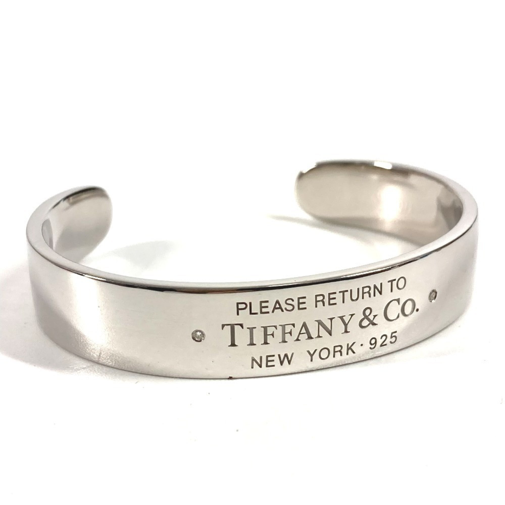 Pre-Owned TIFFANY & Co. Tiffany Diamond Return to Narrow Cuff Bangle ...