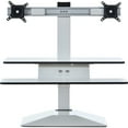 Lorell, LLR99549, Sit-to-Stand Electric Desk Riser, 1 Each, White ...