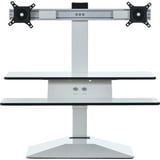 Lorell, LLR99549, Sit-to-Stand Electric Desk Riser, 1 Each, White ...