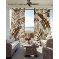 Brown Palm Tree Blackout Curtains for Bedroom Living Room, Summer ...