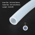 10ft 12.7mm(1/2") ID x 19mm(3/4") OD Silicone Tubing Clear Industrial ...