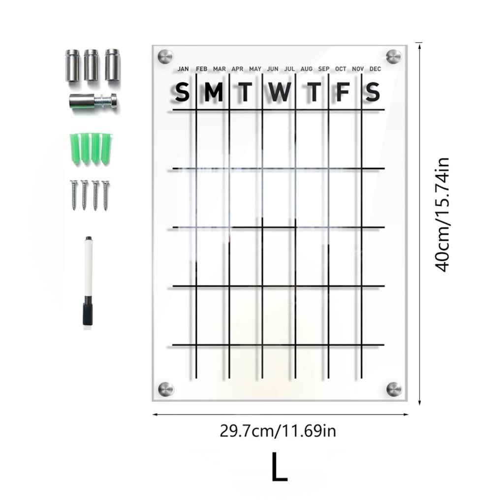 Sorrowso Acrylic Dry Erase Weekly Calendar Board To Do List Whiteboard ...