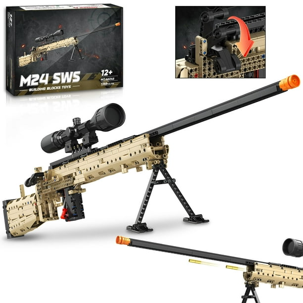 Pistola Building Block Blaster Fluorspar M24 modelo 1388 Pcs | Walmart ...