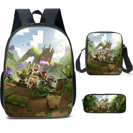 Minecraft School Bag Anime Notebook Laptop Backpack School Bag ...