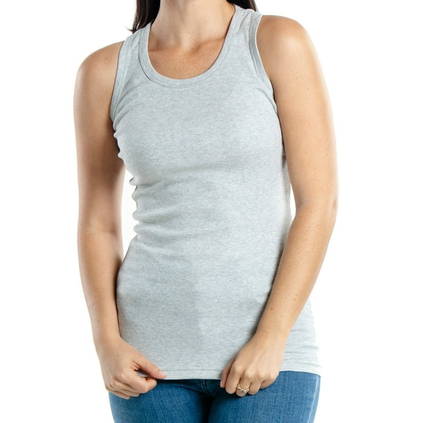 Emprella Tank Tops for Women, 100% Cotton Ribbed Racerback Tanks for ...