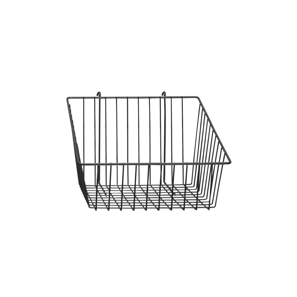 Black Mini Wire Grid Basket for Wire Grid with 4 inch Slanted Front Lip ...