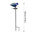Blue Whimsical Iron Garden Stake 50x9.5cm, Colorful Outdoor Yard Art ...
