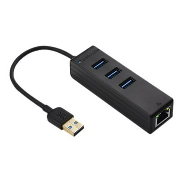 Cable Matters 3-Port USB 3.0 Hub with Gigabit Ethernet - Hub - 3 x ...
