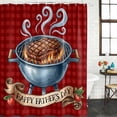 60x72 Inch Shower Curtains for Bathroom, Red Father's Day Fabric Bath ...