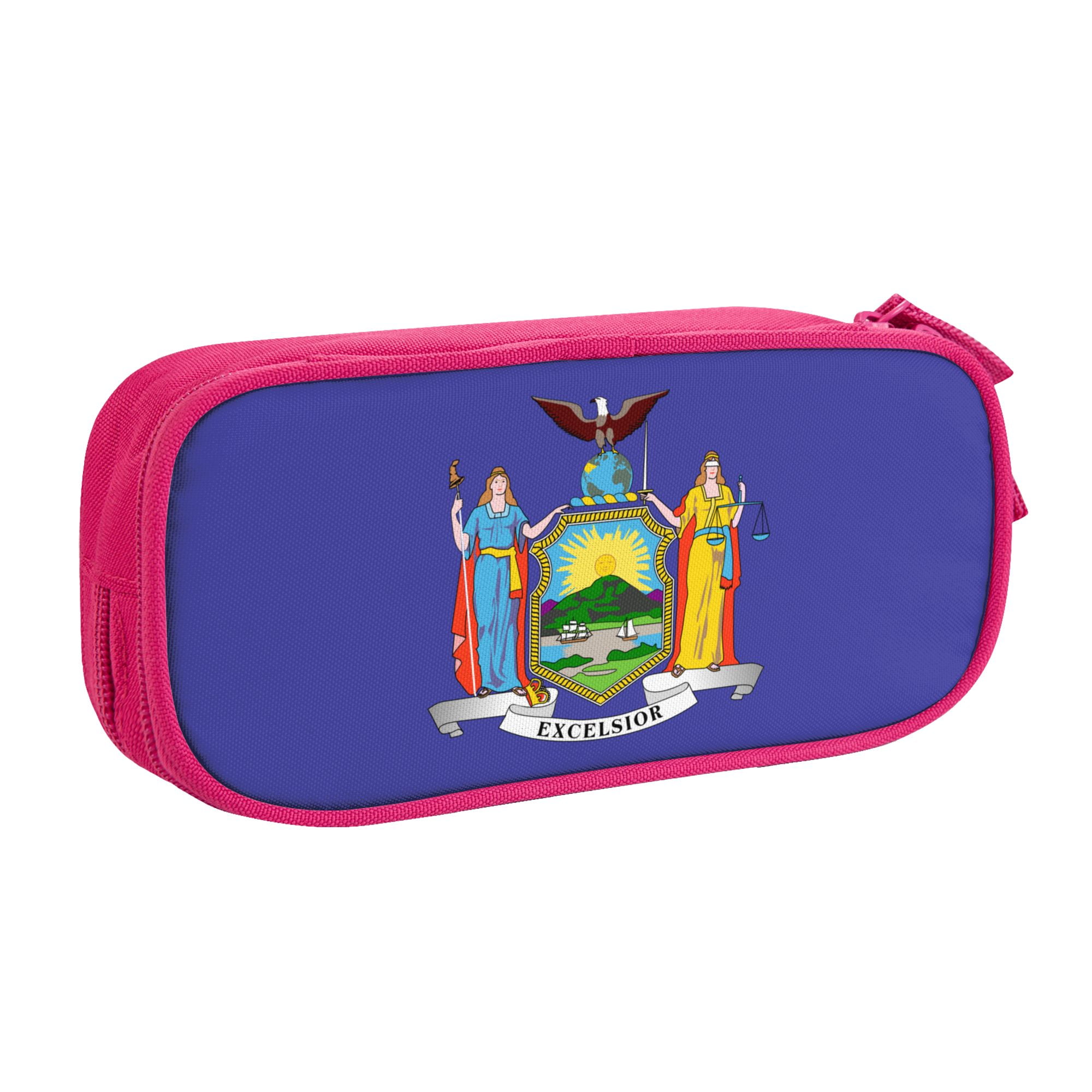 TEQUAN Large Capacity Pencil Case, New York Usa State Flag Pattern ...