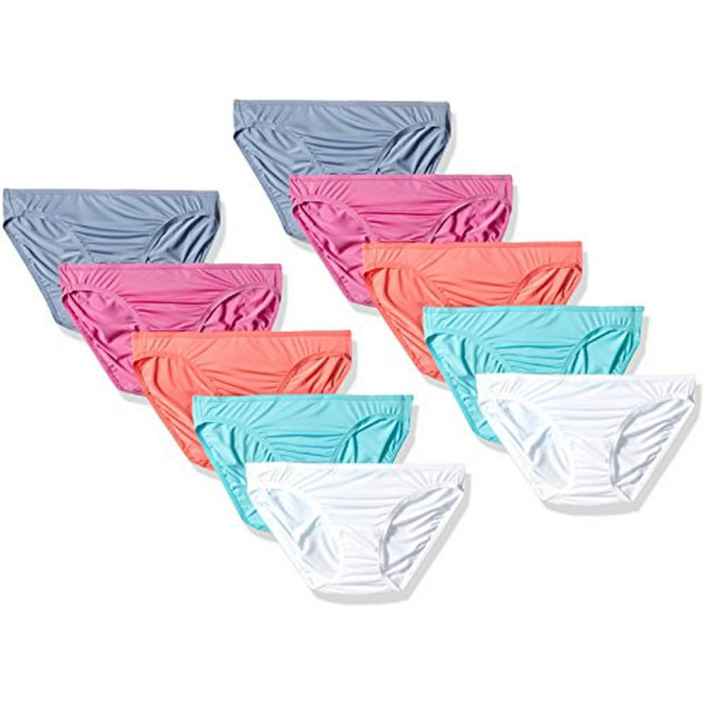 Fruit of the Loom Women's 10pk Microfiber Bikini, Assorted, 6 - Walmart ...