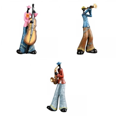 3x Musician Rock Band Resin Statue Music Art Home Office Figurines Art ...