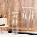 Efavormart Set of 3 | 34oz Clear Disposable Plastic Carafes with Lids ...