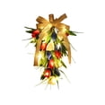 15.7x8.6in Independence Day Artificial Tulip Garland, Lighted Upside ...