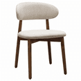 2 Pack Modern Kitchen Chairs with Flannel Upholstery and Walnut Finish ...