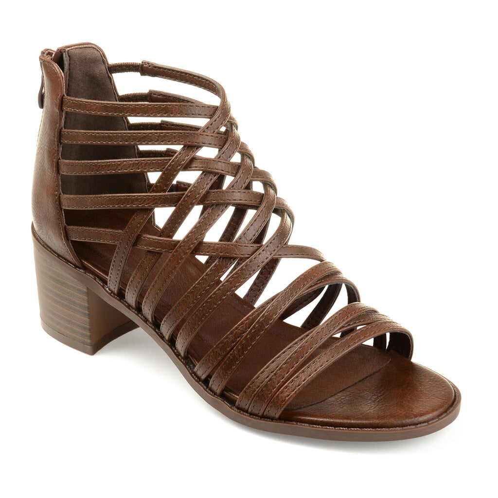 Journee Collection Diya Women's High Heel Sandals Brown - Walmart.com