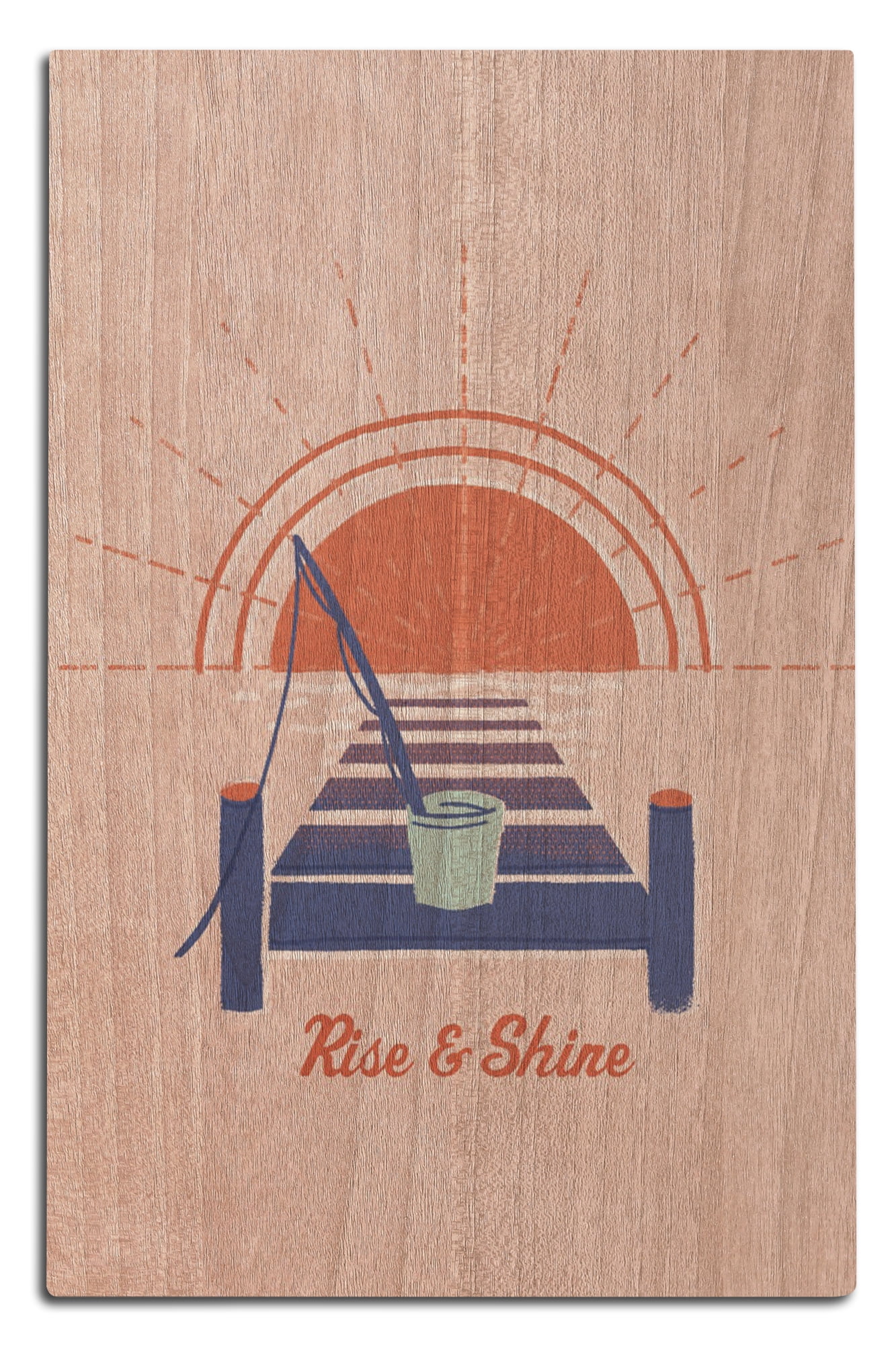 Dockside Collection, Rise and Shine, Dock Birch Wood Wall Sign (12x18 ...