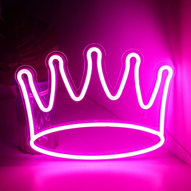Wanxing Crown LED Neon Light Signs USB Power for Bedroom Shop Home ...