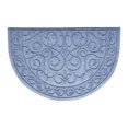 24" X 36" Gray Scrollwork Semi Circle Outdoor Polypropylene Door Mat ...
