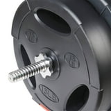 BalanceFrom Standard Coded Olympic Barbell 60lb Weight Plate Set, Black ...